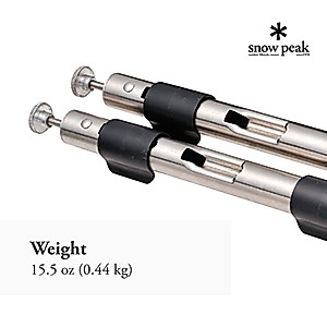 Snow Peak IGT Height Adjuster - Adjust Table Height - Stainless Steel, Aluminum - 7.1 oz - Set of 2
