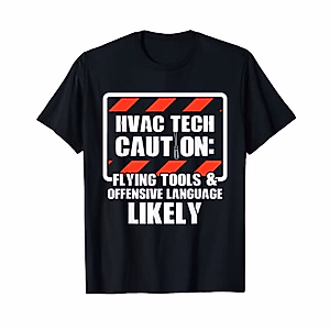 HVAC Technician Flying Tools Funny HVAC Tech T-Shirt