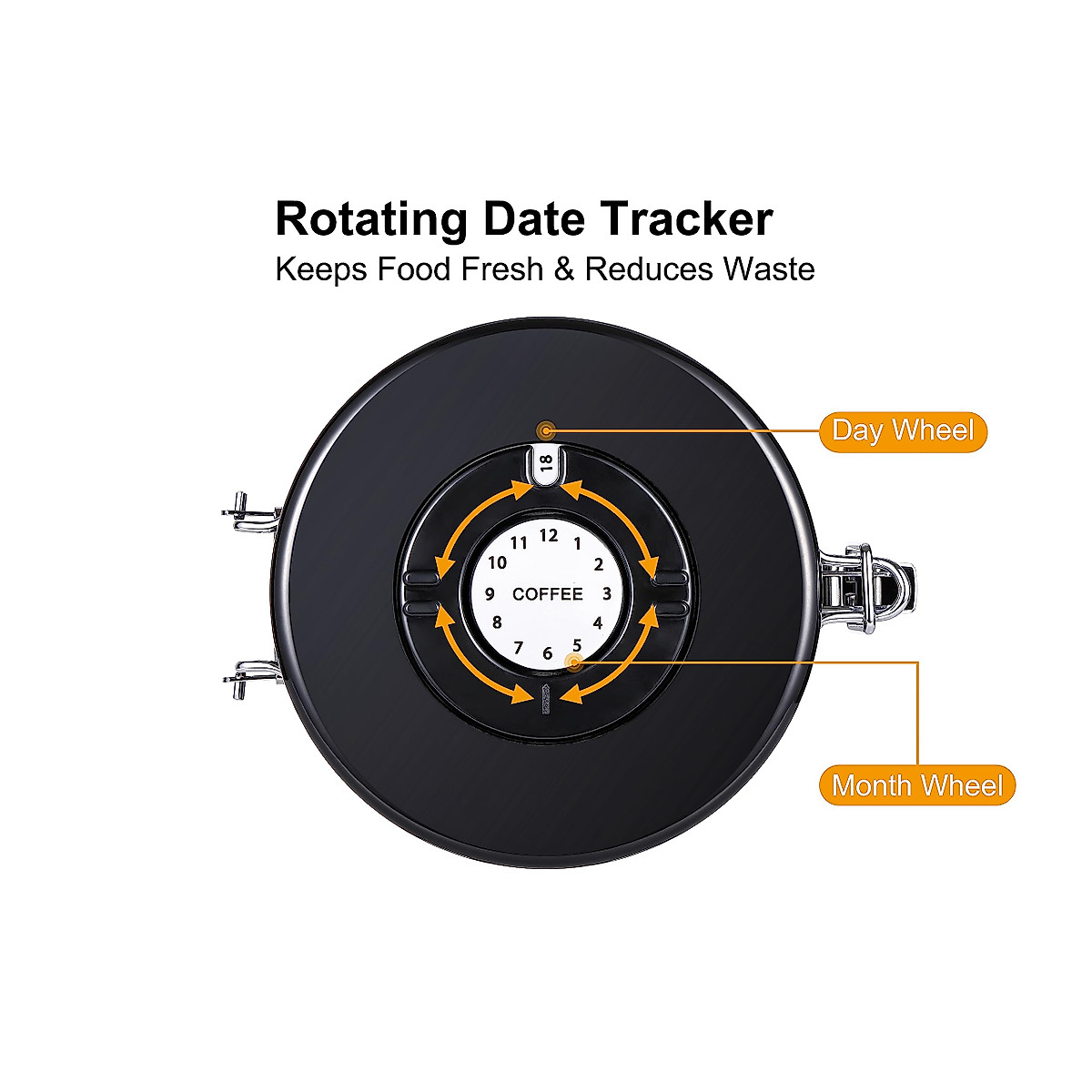 Apexstone Coffee Canister Black Large, Coffee Storage Airtight Canister with Scoop, Airtight Coffee Canister With Scoop(22 oz), Coffee Canister Stainless Steel Storage Container with Date Tracker