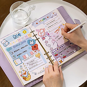 GOMTYEA Cute Stickers Set (6 Set, 300 Pieces) for Journaling, Scrapbooking Diary Planner Album Diary, Notebook, Card Making Laptop Journaling DIY Arts and Crafts