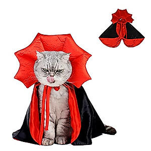 Halloween Costumes for Cats Dogs Cat Cloak Vampire Cape for Pet Costume Halloween Cats Outfit