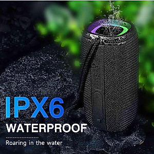 UrbanX Scorpio Series Bluetooth Speaker, IPX6 Waterproof Speakers HD Surround Sound with Punchy Bass, True Wireless Pairing, BT5.3, Portable Speaker for Blade A51 - Black