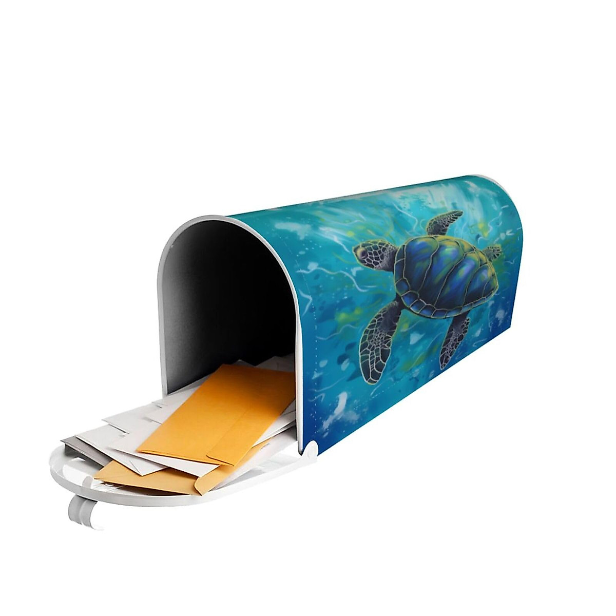 Turtle Ocean Magnetic Mailbox Covers, Mail Wraps Garden Yard Home Decor for Outdoor Standard Size 21x18 in