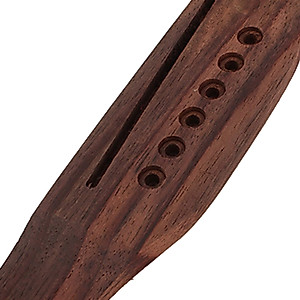 Lovermusic Set of 3 Rosewood Bridge Pins & Bone Saddle & Bone Guitar Nut for Folk Guitar