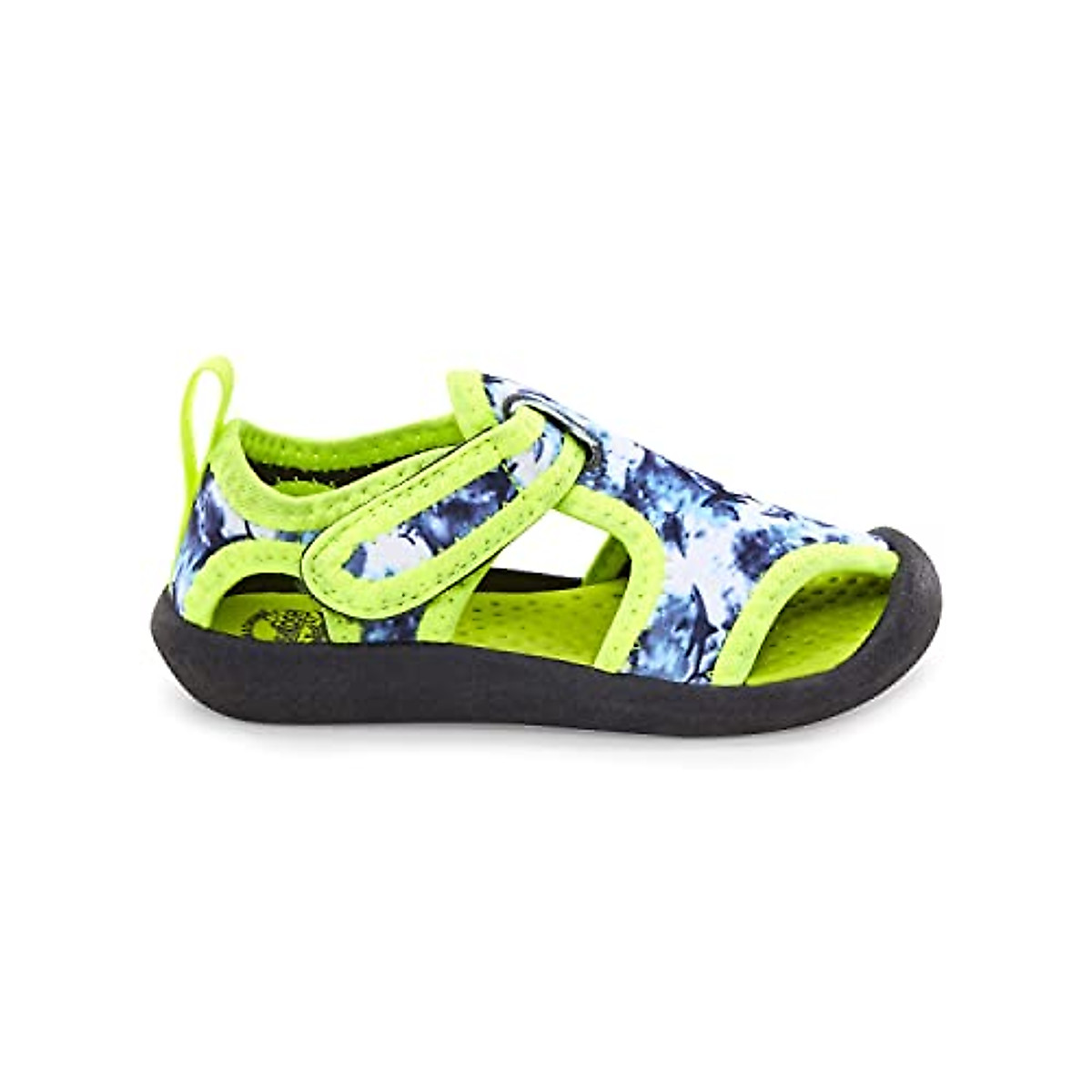 OshKosh B'Gosh Boy's Aquatic Water Shoe, Charcoal/Neon, 7 Toddler