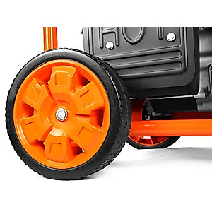 WEN DF623X 6250-Watt 120-Volt/240-Volt Dual Fuel Electric Start Portable Generator with Wheel Kit and CO Shutdown Sensor, Black