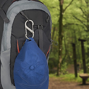 Nite Ize S-Biner Stainless Steel Dual Carabiner - Multi Purpose Dual Carabiner Clip - Great for Camping Supplies & Hiking Essentials - Secure Key Holder - Size 4, Black/Stainless Steel (3 Pack)