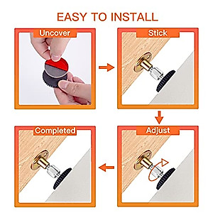 Hazena Headboard-Stoppers for-Wall-Anti-Shake-Tool - Protect The Wall from Banging,Easy Install,4 PCS Adjustable Stabilizer is Applicable for Bed,Sofa,Table etc (1.1-2.5in)