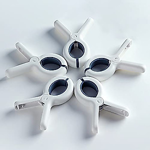 Acdion Plastic Clothes Pins Pack of 6 Heavy Duty Indoor Outdoor Laundry Clips for Bedclothes Throw Blankets Quilts Home Office Beach Towel Windproof