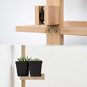 PIBM Stylish Simplicity Shelf Wall Mounted Floating Rack Shelves Solid Wood Display Bedroom Books Potted Plants Background Wall,3 Sizes Avaliable, 98x25x12cm