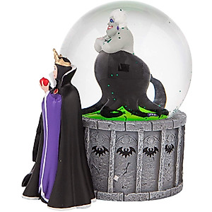Department 56 Disney Villains Ursula, Maleficent and Evil Queen Lit Waterglobe Waterball, 5.91 Inch, Multicolor