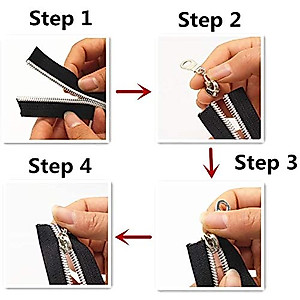 SBest Nylon Zippers #5 10 Yards Sewing Zippers Bulk DIY Zipper by The Yard Bulk with 20PCS Slider-Long Zippers for Tailor Sewing Crafts Bag (Silver Teeth White Tape)