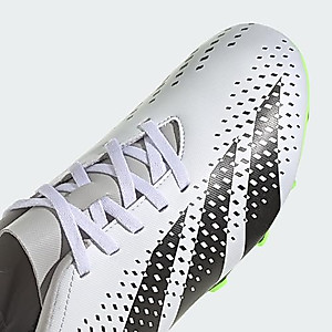 adidas Unisex Predator Accuracy.4 Firm Ground Sneaker, White/Black/Lucid Lemon, 10 US Men