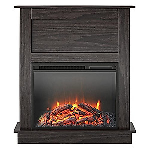 Ameriwood Home Ellsworth Fireplace with Mantel, Espresso