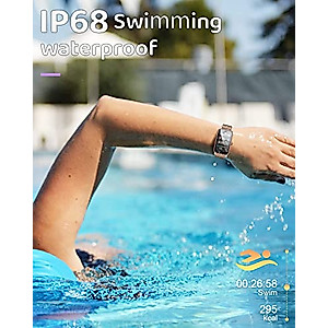 BOCLOUD Smart Watch, Smart Watches for Women Men, iPhone Android Smart Watch with Blood Oxygen/Heart Rate/Sleep Monitor, IP68 Waterproof Fitness Tracker with 12 Sport Modes(Gold)