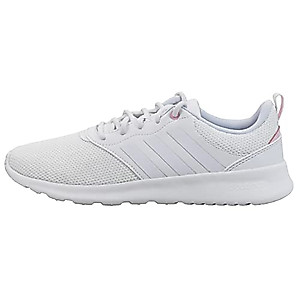 adidas Women's QT Racer 2.0 Running Shoe White/White/Clear Pink 8 M US