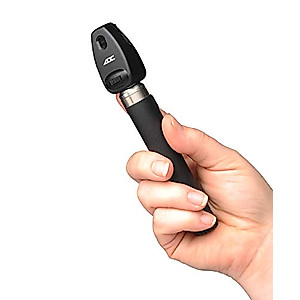 ADC Otoscope/Ophthalmoscope Diagnostic Set, Pocket Size, LED Lamp, 2.5V, Hard Case, Diagnostix 5110NL, Black
