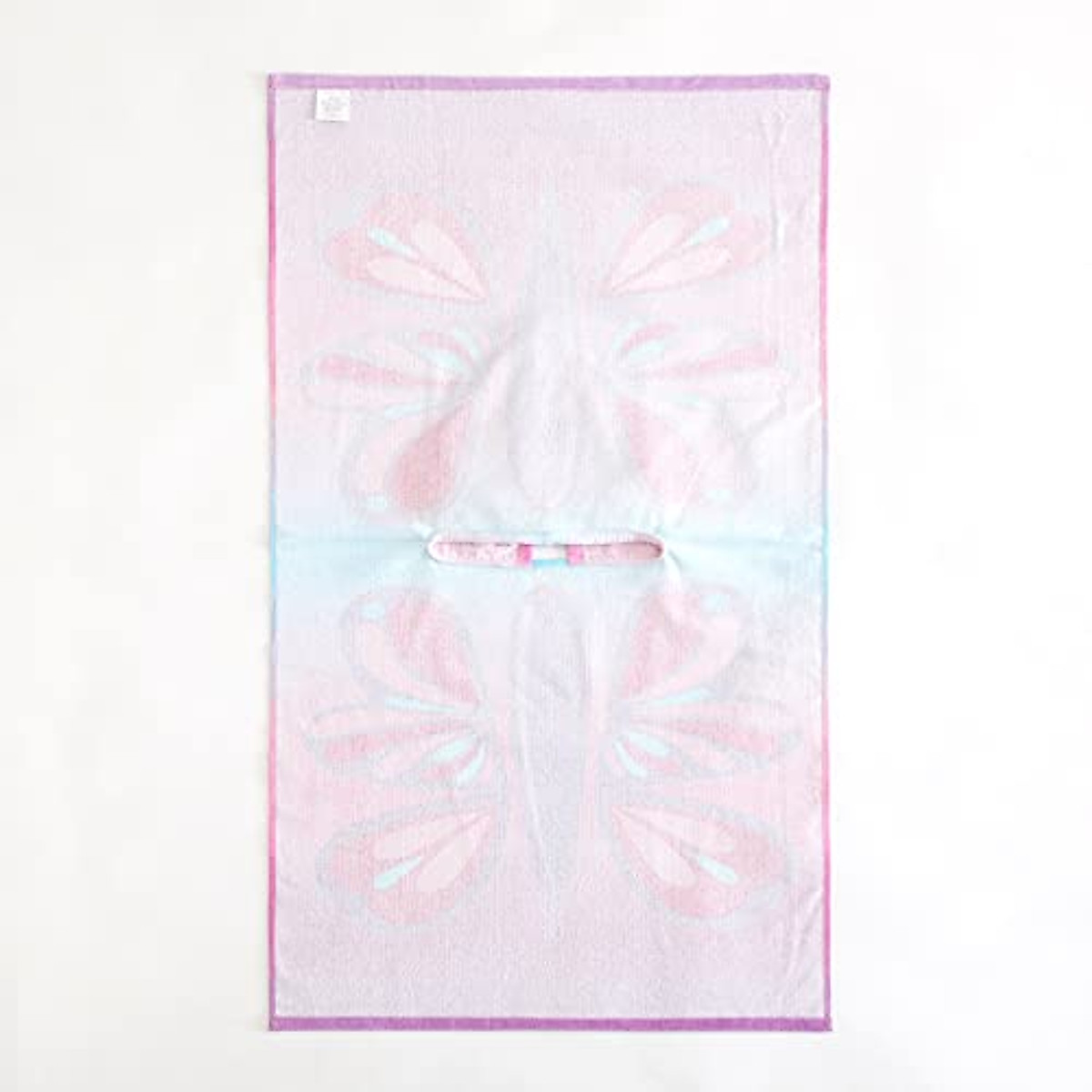 BEACH HOUSE Butterfly Hooded Poncho Beach and Bath Towel for Kids, Purple