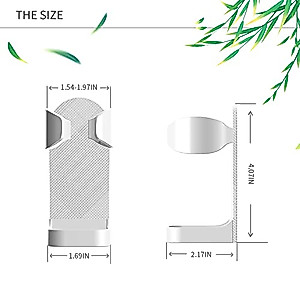 Razor Holder for Shower Wall Command Straight Electric Shaver Bathroom Beauty Apparatus Storage Organizer Wall Mount Self Adhesive Adjustable Size Razor Hanger 2 Pack (black)