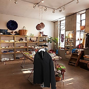 Amyhill Flexible Shoulder Stand Adult Adjustable T Shirt Display for Vendors Black Metal Clothes Hanger Rack Portable Hanging Clothing Display for Drying Iron Steaming Garment Coat Holder (2 Pieces)