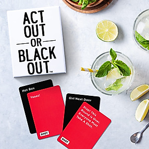 Do or Drink Act Out or Black Out Charades Drinking Card Games for Adults, Fun Adult Game with 350 Prompts - Great Party Game for Game Night, Bachelorette Parties, Couples, and More