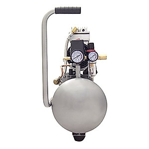 California Air Tools 6010LFC 1.0 HP Ultra Quiet and Oil-Free Industrial Air Compressor, 6.0-Gallon