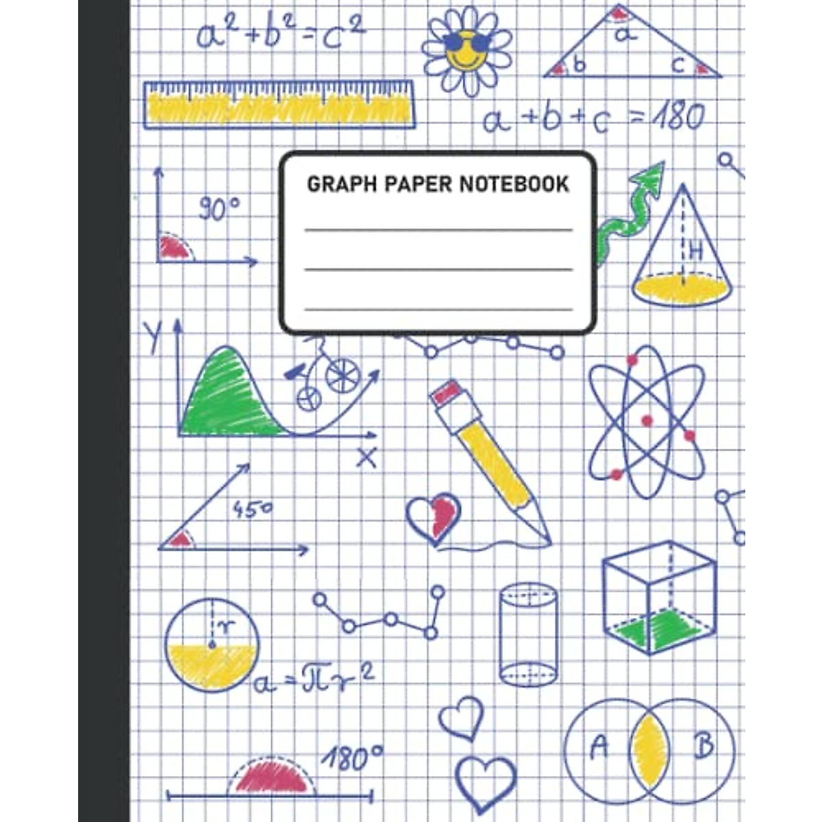 Math Notebook: Graph Paper Notebook For Kids , Fun Learning ( 7.5 x 9.25 )