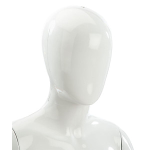 Displays2go Glossy White Polypropylene Child Youth Mannequin Form, 51-Inch