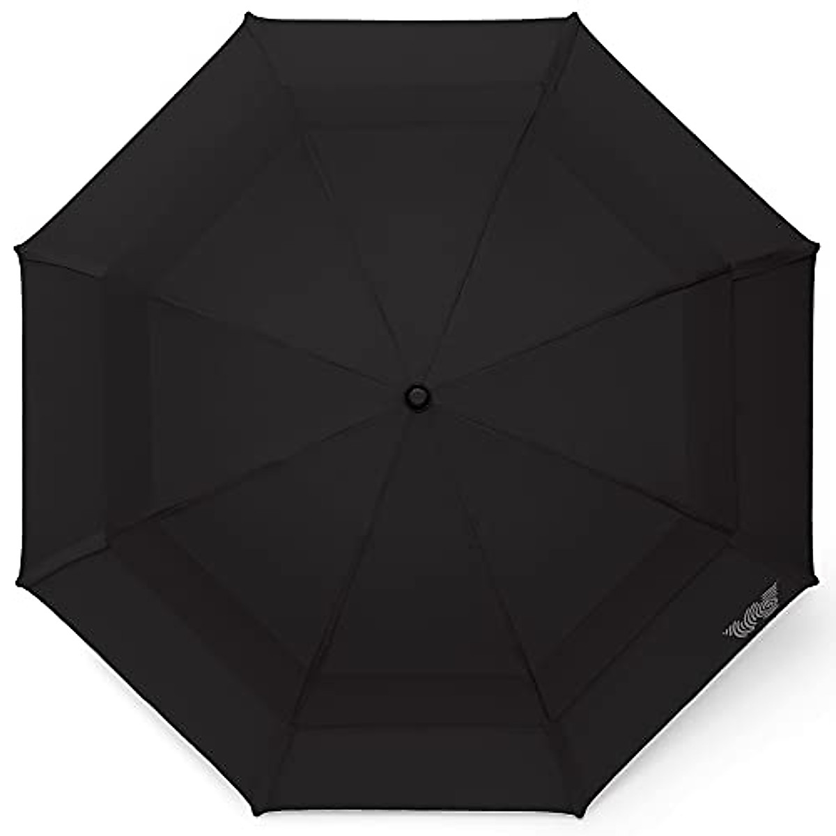 Weatherman Umbrella - Stick Umbrella - Windproof Umbrella Resists Up to 55 MPH Winds (Black)