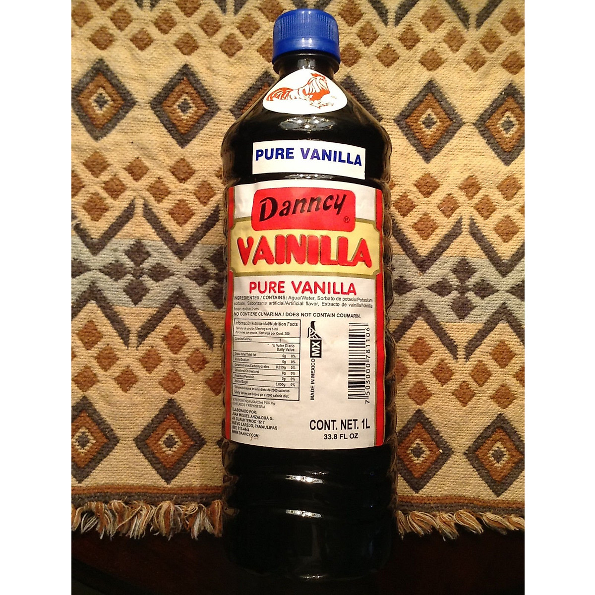1 X Dark Danncy Pure Mexican Vanilla Extract From Mexico 33oz Each 1 Plastic Bottle Sealed