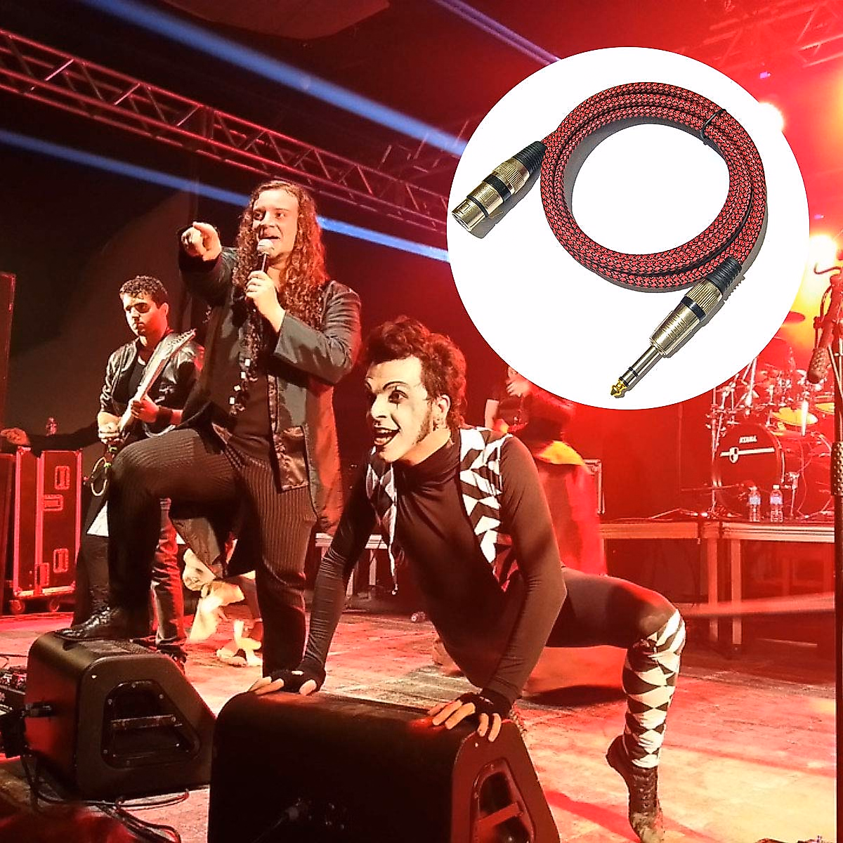 BIFALE XLR Female to 1/4" TRS Cable 15ft 2Pack, Nylon Braided Microphone Cable Balanced 6.35mm (1/4 Inch) TRS to XLR Cable Heavy Duty Mic Cable