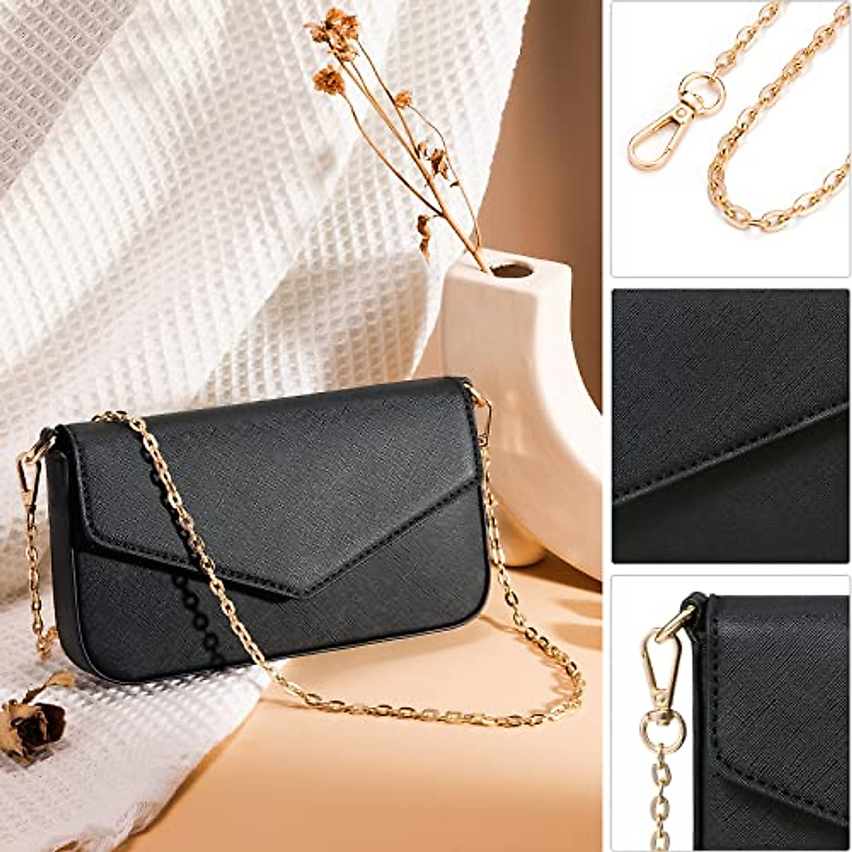 Bagsure Women Fashion Handbags, Handbags for Women, Tote Bag Shoulder Bag Top Handle Satchel Purse Set 4pcs (black)