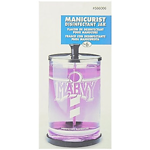 William Marvy No.6 Glass Manicurist Disinfectant Jar