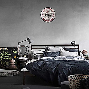 12x12 Inches Circular Metal Sign,Train Signage Railroad Crossing,Vintage Round Tin Sign Nostalgic Funny Iron Painting