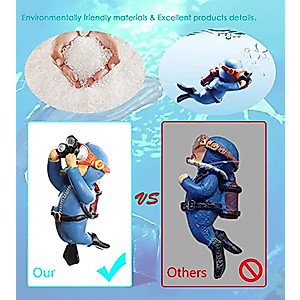 SIROLISA 2 Pack Fish Tank Decorations Aquarium Floating Decor Aquarium Diver with Floating Device, Cute Diver Fish Tank Ornaments Suitable for All Kinds of Fish Tank Simulated Underwater World