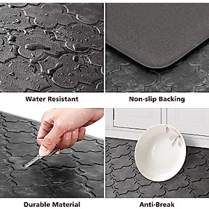 WISELIFE Kitchen Mat Cushioned Anti Fatigue Floor Mat,Thick Non Slip Waterproof Kitchen Rugs and Mats,Heavy Duty Foam Standing Mat for Kitchen,Floor,Office,Desk,Sink,Laundry (17.3"x28"+17.3"x60")