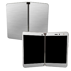MightySkins Skin for Microsoft Surface Duo - Cold Steel | Protective, Durable, and Unique Vinyl Decal wrap cover | Easy to Apply, Remove, and Change Styles | Made in The USA