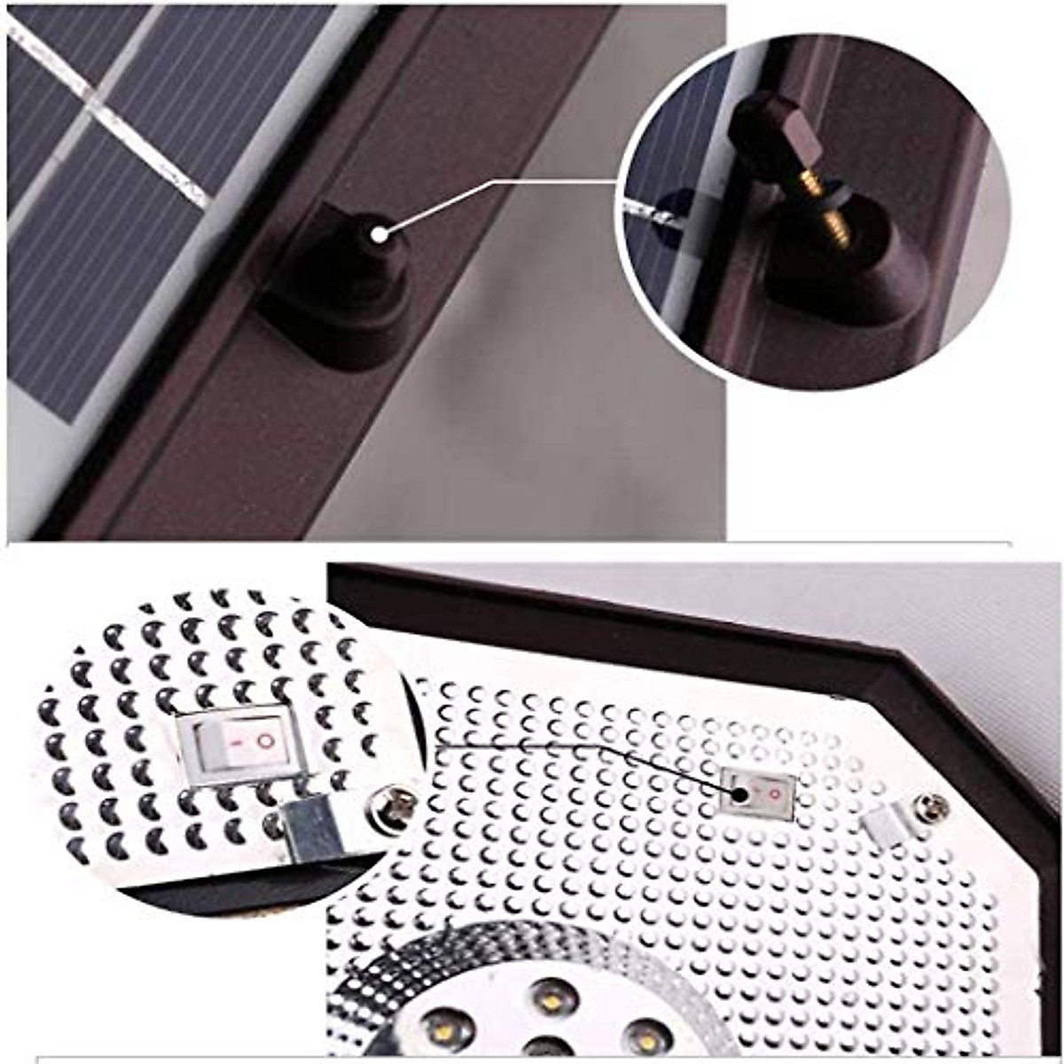 ZZBJ Solar Post Cap Lights， Outdoor Mains Die-cast Aluminum Outdoor Waterproof Courtyard Villa Garden Column Headlight
