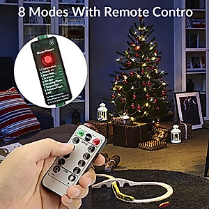 koopower 15ft String Lights 30 Crystal Ball LED Plug in with Remote (Timer, 8 Modes, Dim+-) for Garden Patio Yard Home Christmas Parties Wedding (Warm White)