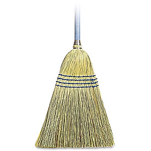 Genuine Joe GJO12002EA Lightweight Corn/Fiber Maids Broom, Natural