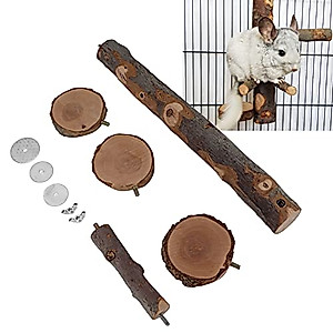 Perch Branch, Bird Perch Stand Easy to Install Wood for Jumping Toy