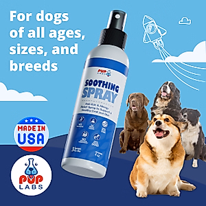 Pup Labs Soothing Spray - Natural Moisturizer Flushes Out Root Cause of Itching and Scratching - Hot Spot Relief for Dogs with BioFlavin Extract - Made for All Dogs and in The USA, 4 Fluid Ounces