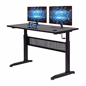 Standing Desk 48 inches Converter Computer Workstation Height Adjustable Desk Large Desktop Stand Up Desk Ergotron Laptop Sit-Stand Desk Fit Dual Monitor for Home Office,Black