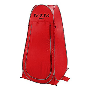 GigaTent Pop Up Pod Changing Room Privacy Tent – Instant Portable Outdoor Shower Tent, Camp Toilet, Rain Shelter for Camping & Beach – Lightweight & Sturdy, Easy Set Up, Foldable (Red)