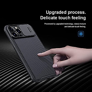 Mangix for iPhone 13 Pro Max Case with Camera Cover,Slim Fit Thin Polycarbonate Protective Shockproof Cover with Slide Camera Cover, Upgraded Case for Apple iPhone 13 Pro Max (Black)