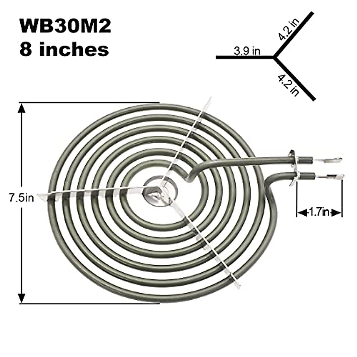 WB31M20 WB31M19 Porcelain Drip Pans and WB30M1 WB30M2 Surface Elements by SupHomie - Compatible with GE Hotpoint Range Stove
