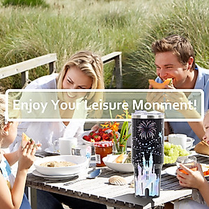 PTMGGKL 40 Oz Stainless Steel Tumbler with Handle Double Wall Vacuum Insulated Travel Mug Leak-Proof Coffee Cup on Screw Lid and Straw, Black-4