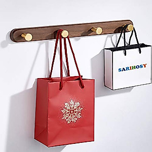Generic Wall Mounted Coat Rack Multi Hooks Elegant Walnut Heavy Duty Wood Gold 103 (4 Hooks)
