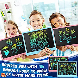 2 Pieces LCD Writing Tablet 15-inch Colorful Screen Drawing Pad Erasable Reusable Electronic Kids Drawing Tablet Kids Drawing Tablet Gifts for 3+ Years Old Girls Boys