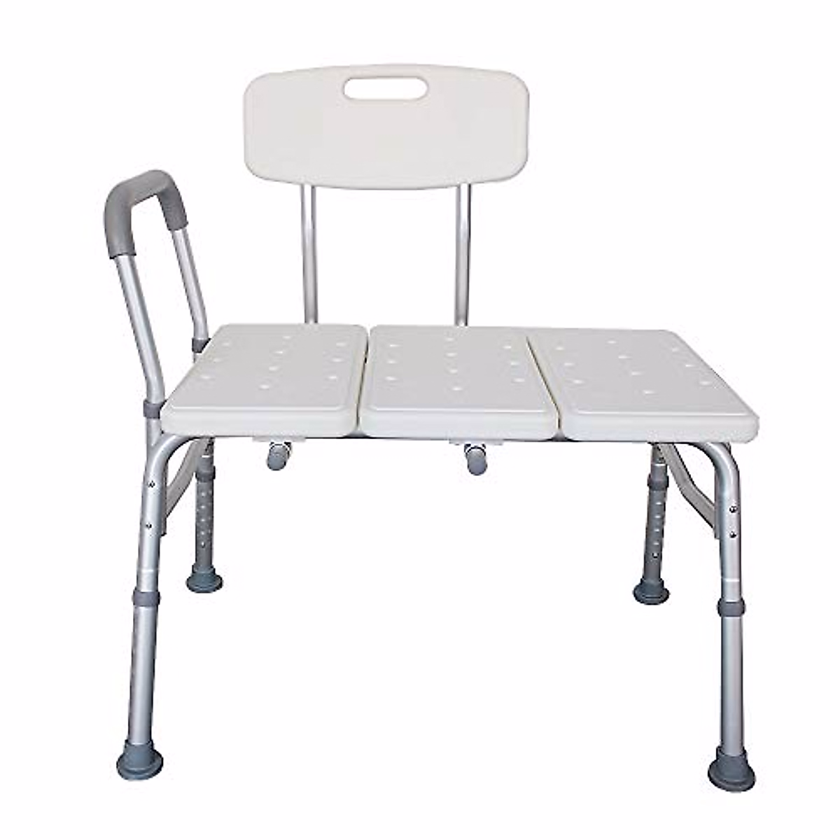 Winado Tub Transfer Bench for Bathtub with Backrest & Padded Armrest, Supports up to 330 lbs Aluminium Alloy Bath Chair Seat, White